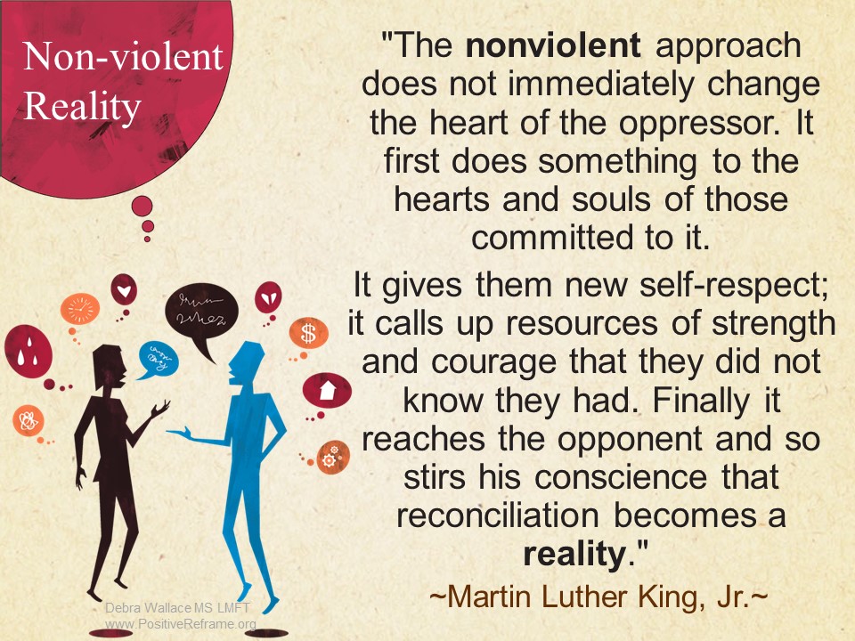 Non-Violent Reality – Positive Reframe